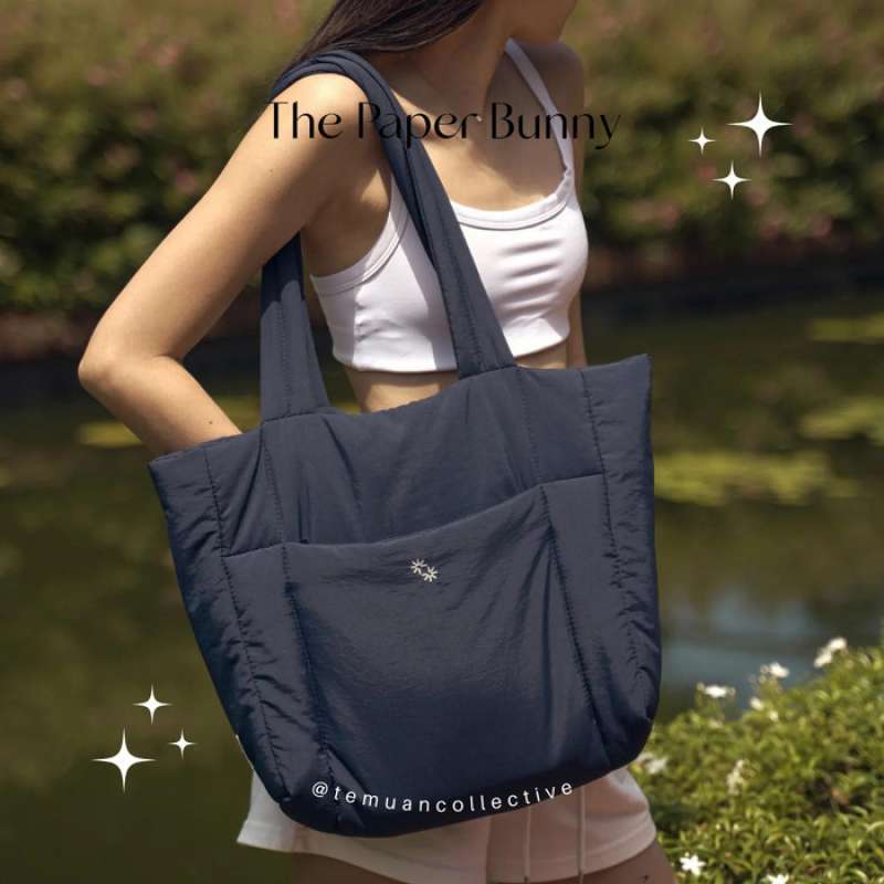 Jual The Paper Bunny Puffer Shopper - Everyday Bag - Gloss Ribbon Di ...