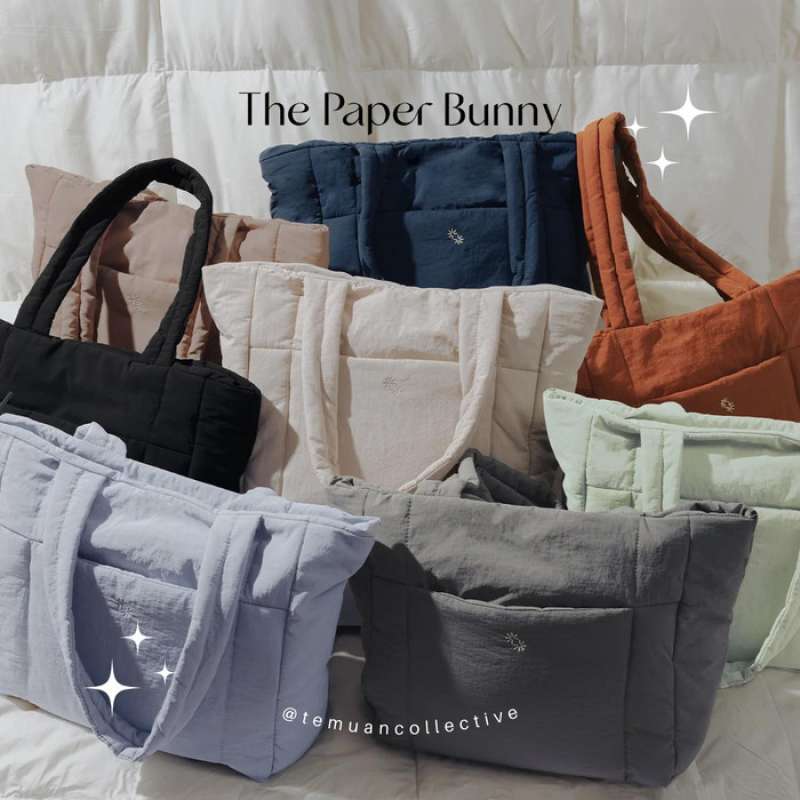 Jual The Paper Bunny Puffer Shopper - Everyday Bag - Gloss Ribbon Di ...