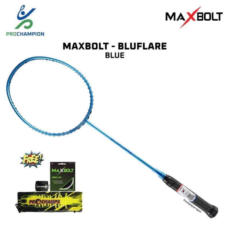 Promo New Raket Badminton Original Maxbolt Bluflare Blue Flare Diskon ...