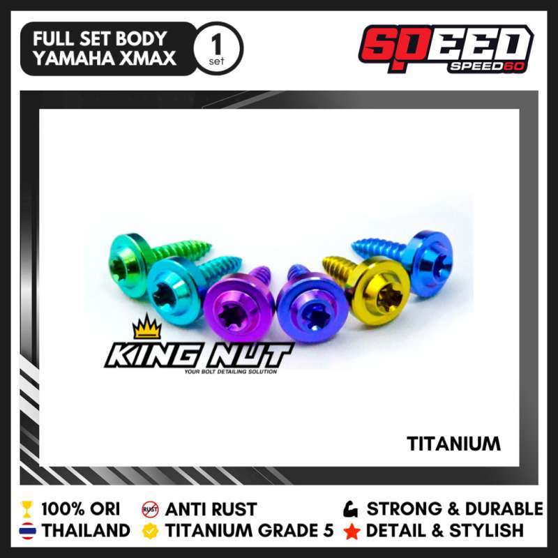 Jual Baut Body Yamaha Xmax Full Set Baut Titanium Grade 5 Thailand King ...