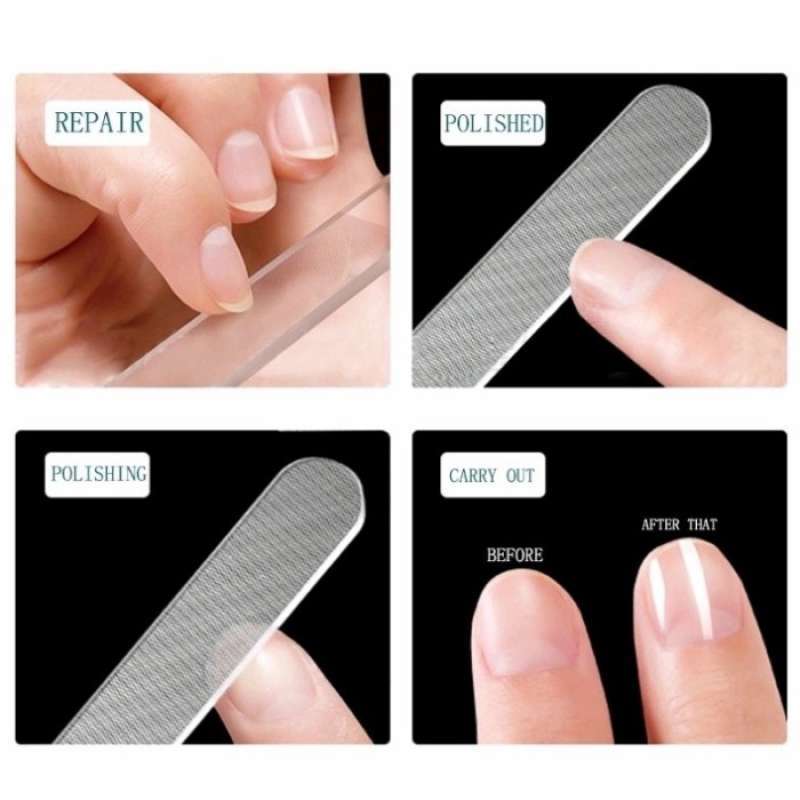 Jual Nano Glass Nail File Buffer Manicure Bening Kikir Kuku Kaca ...