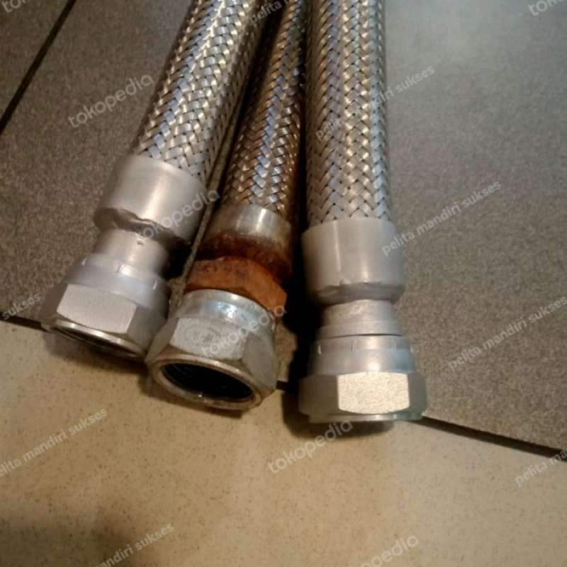 Promo Promo- Selang Flexible Stenlis 67cm X Fiting Besi Jis 1/pcs ...