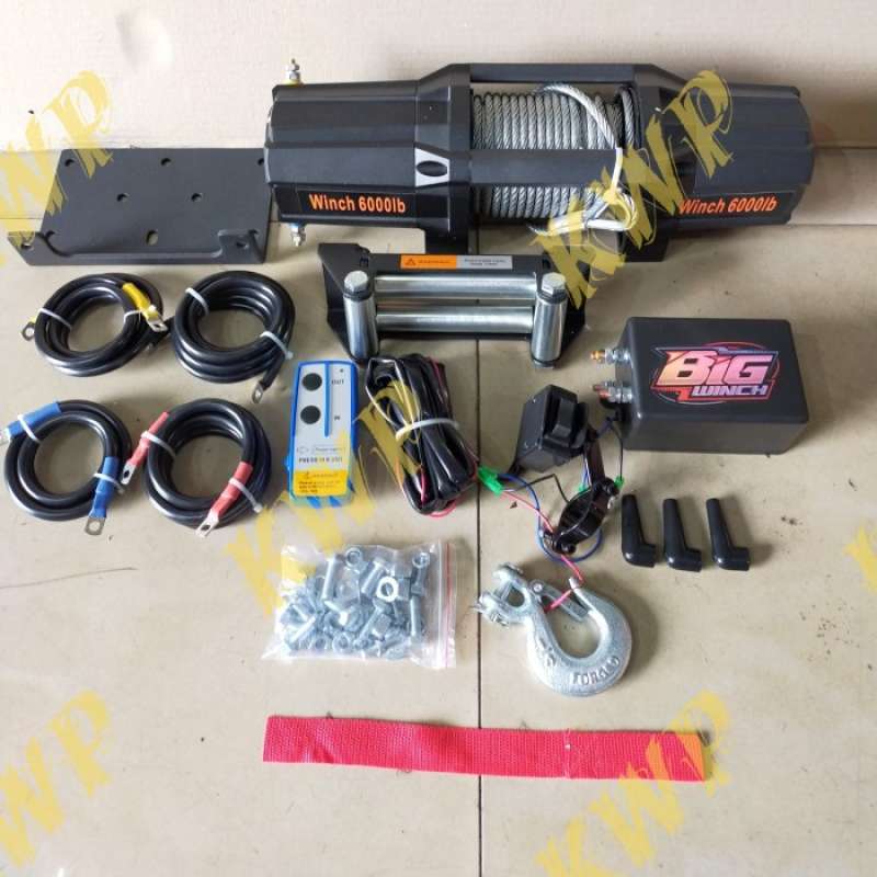 Promo Big Winch 6000lbs 12 Volt Sling Baja Diskon 23% Di Seller Zuka ...