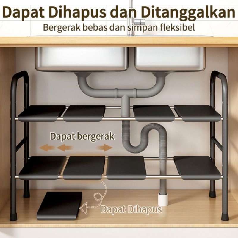 Promo Rak Piring Dapur Dish Kitchen Rak Sink Wastafel Sekat Tingkat ...