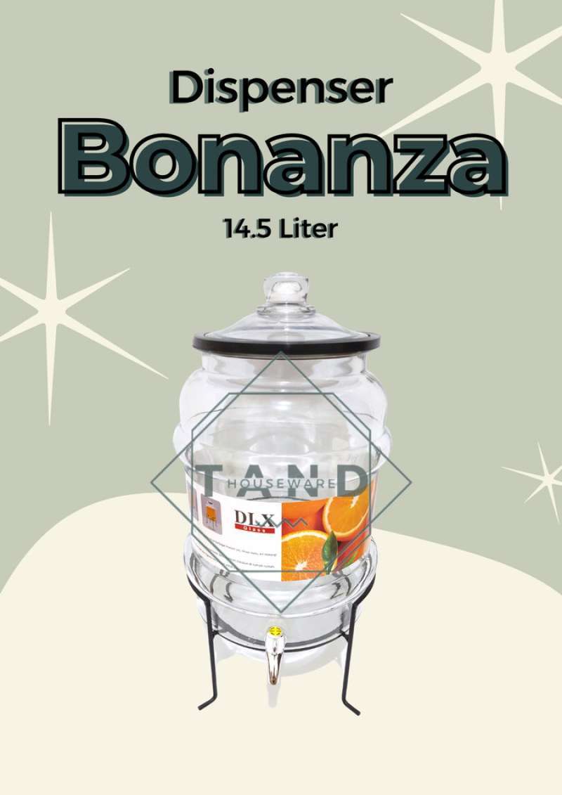 Promo Galon / Dispenser Sirup Jus Kaca Bonanza Dengan Seal Ukuran 14,5 ...