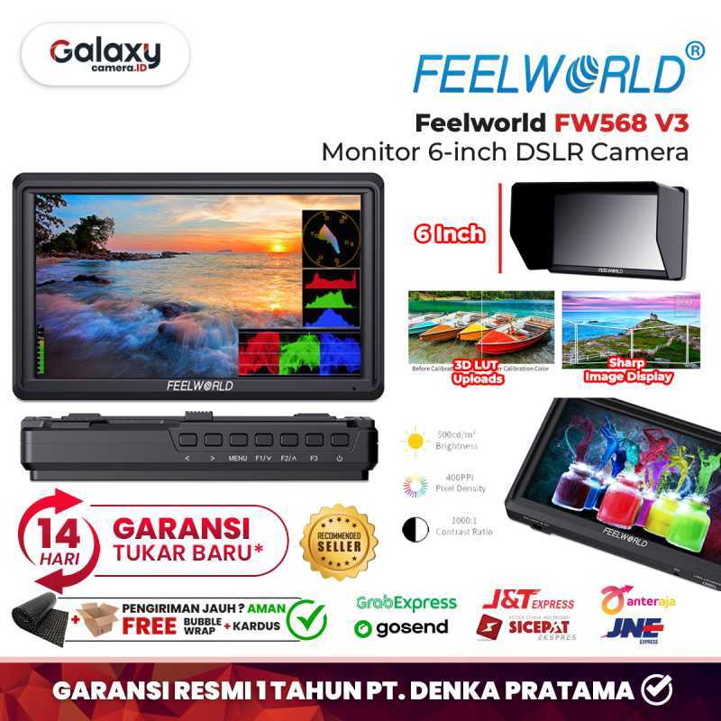 Jual Feelworld Fw568 V3 Monitor 6-inch Dslr Camera Field Monitor Di ...