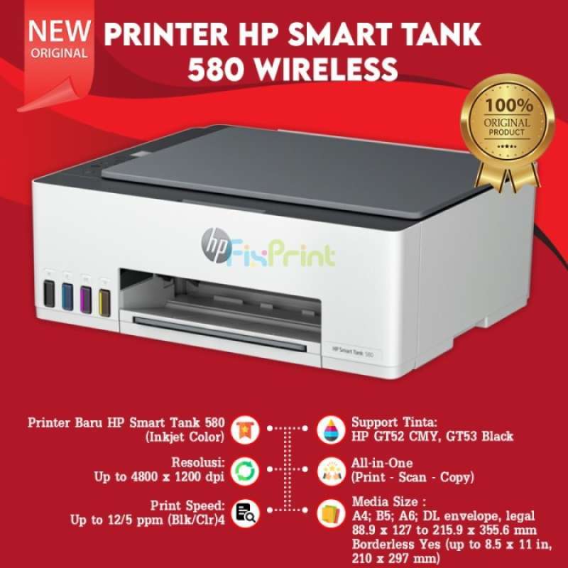Promo Printer Hp Smart Tank 580 Wifi / Wireless Ink Tank 315 All In One ...