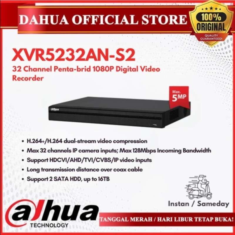 Promo Dvr / Xvr Dahua 32ch 5mp Dh-xvr5232an-s2 Digital Video Recorder H ...