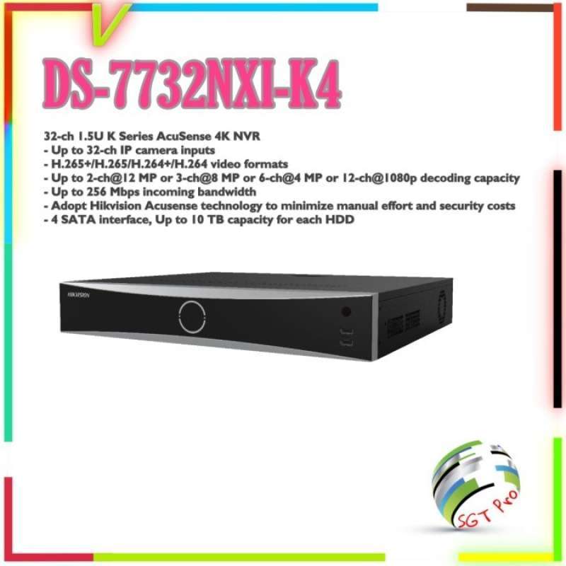 Promo Ds-7732nxi-k4 - Hikvision Nvr 32ch Acusense 4k Face Capture 4 ...