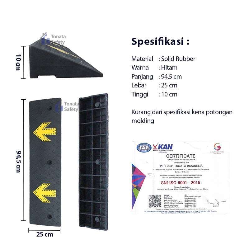 Promo Rubber Ramp / Tanjakan Karet Miring / 100 X 25 X 10 Cm Diskon 33% ...