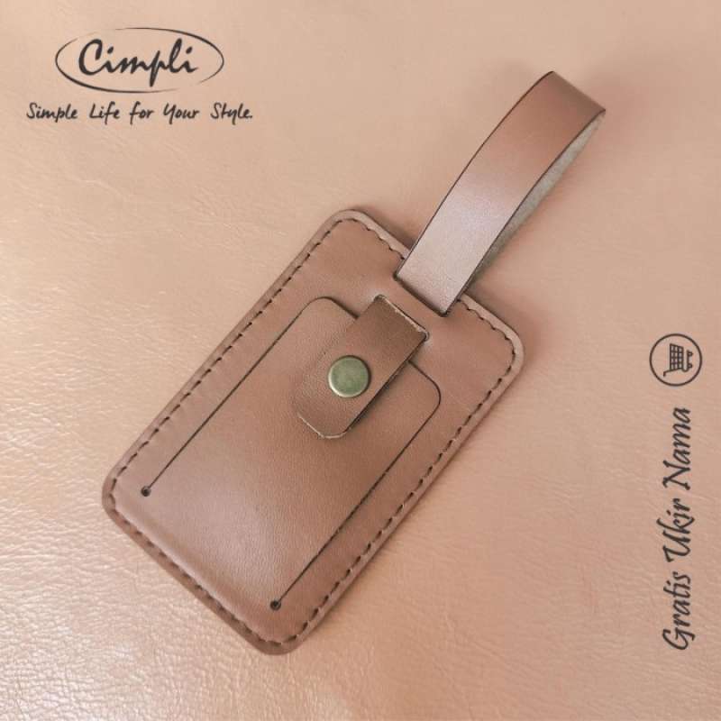 Jual Name Tag / Tas Lebel / Koper Label Luggage Tag Bag Pack Kulit Asli ...