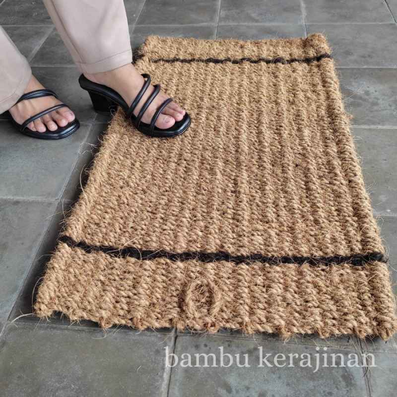 Promo Keset Anyam Sabut Motif Ijuk 90x45 / Keset 1 Pintu / Keset Teras ...