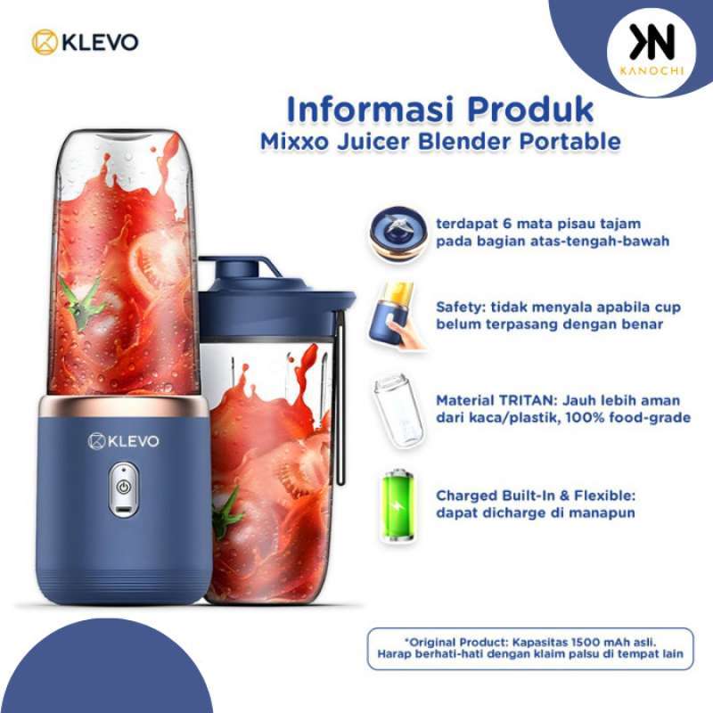 Jual Klevo Mixxo Blender Juicer Portable 6 Mata Pisau Juice Cup Mini 400ml Di Seller Circlet ...