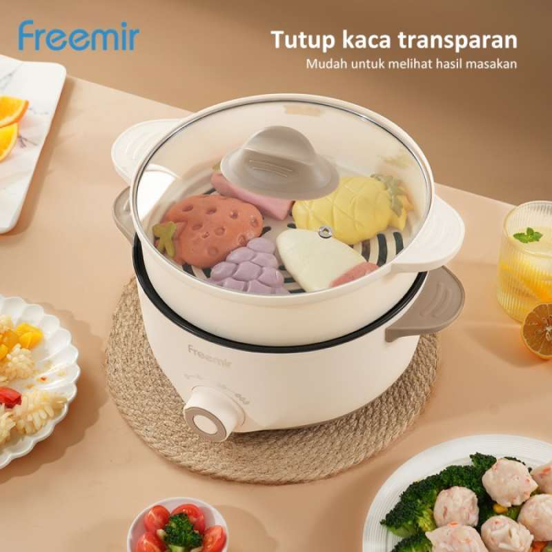 Jual Freemir Panci Listrik 24cm Kapasitas 2.5 Liter + Dengan Pengukus ...