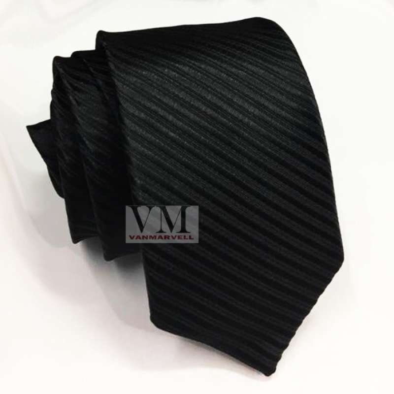 Jual Vm Dasi Kerja - Dasi Pesta Hitam Slim - Slim Black Tie - Cokelat ...