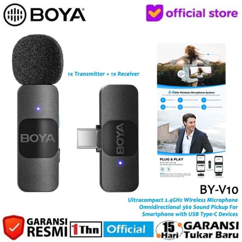 Jual Boya By-v10/v20 Ultracompact 2.4ghz Wireless Microphone For ...