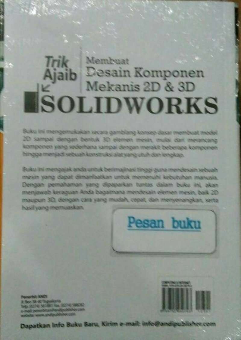 Promo Buku Membuat Desain Komponen Mekanis 2d & 3d Solidworks Diskon 26 ...