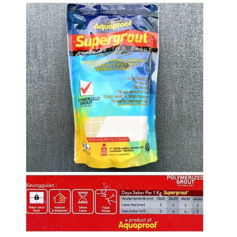 Jual Nat Keramik Supergrout 1 Kg Semua Warna Produk Dari Aquaproof ...