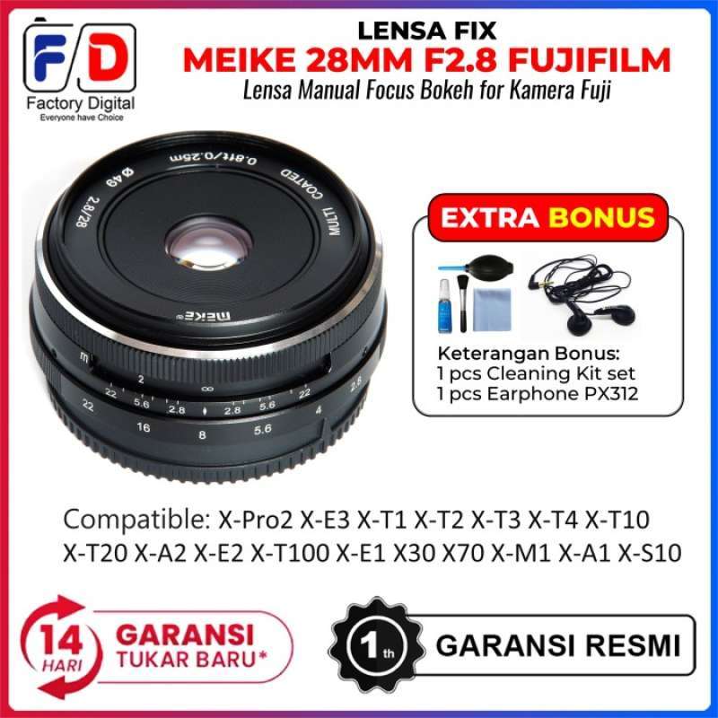 Jual Meike 28mm F2.8 Lensa Manual For Fujifilm Xa10 Xa3 Xa5 Xa7 Xt30 Xt20 Di Seller Circlet ...