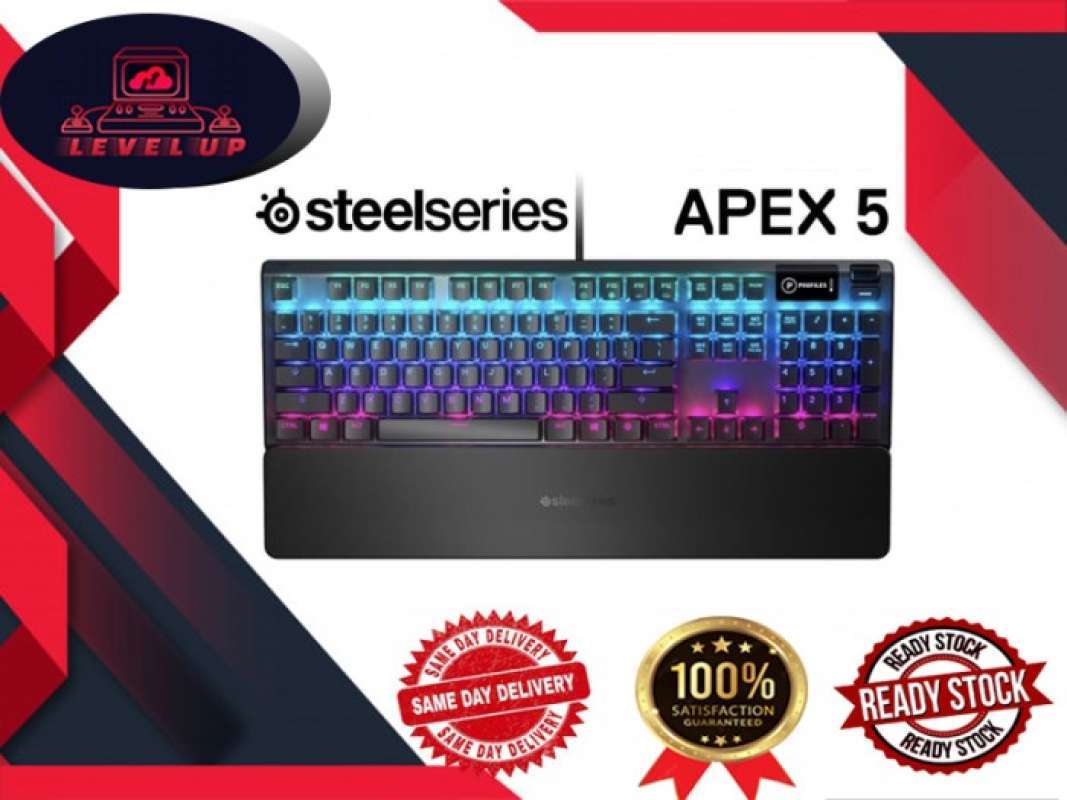 Promo Apex 5 Fullsize Oled Hybrid Mechanical Gaming Keyboard Diskon 23% ...