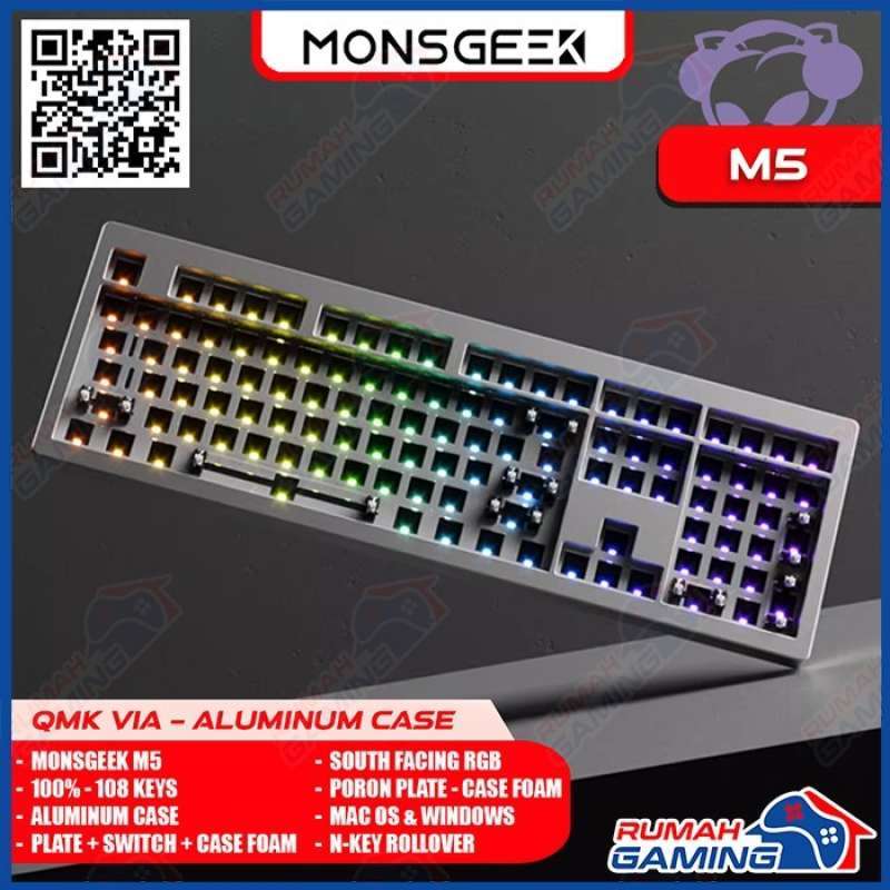 Promo Mechanical Keyboard - Monsgeek M5 X Akko - 100% - Rgb - Aluminum ...