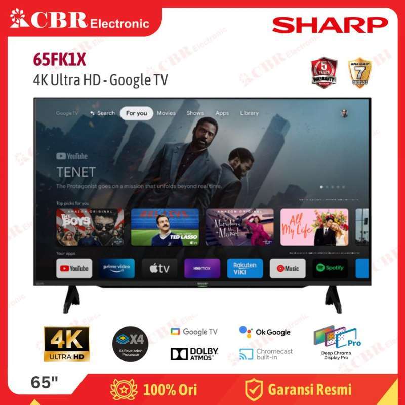 Jual Tv Sharp 65 Inch Led 65fk1x (4k Uhd-google Tv) Di Seller Cbr ...