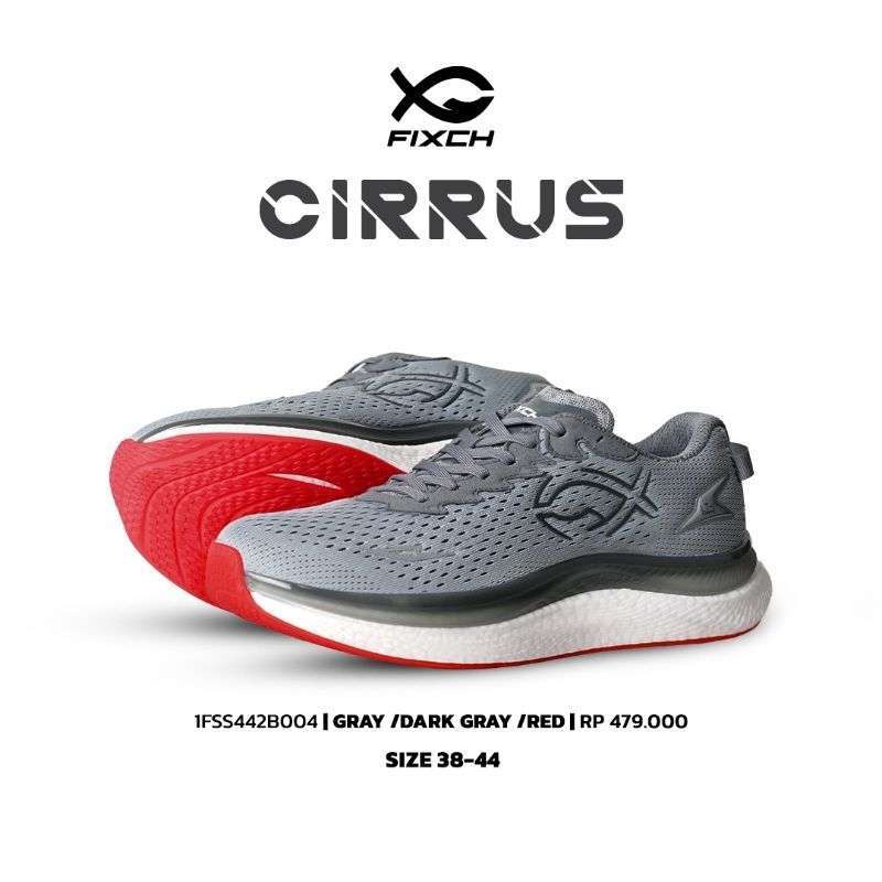 Promo Sepatu Lari Fixch Cirrus Running Shoes New 2 Warna - Gray Dk Gray ...