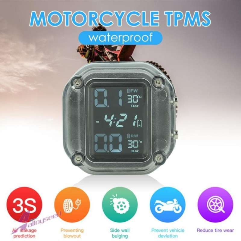 Promo Tpms Motor Tire Pressure Monitng System Pengukur Tekanan Angin ...