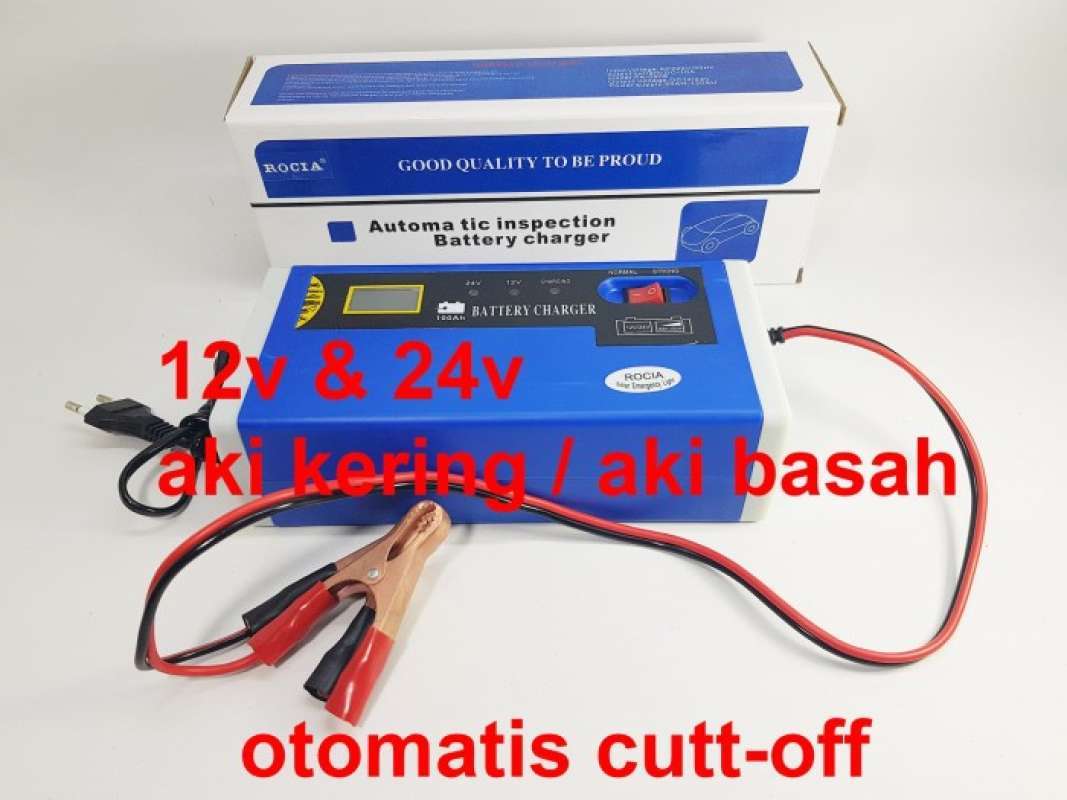 Promo Charger Aki Otomatis 12v-24v 10a Dengan Lcd / Cas Accu Mobil ...