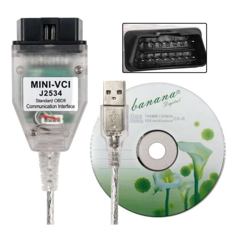 Promo Otomotif Mini Vci J2534 Kabel Diagnostik Konektor Usb Mobil Untuk ...