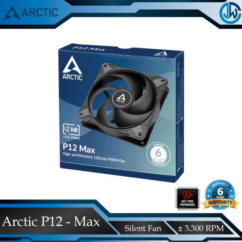 Promo Arctic P12 Max - Single Pack, 120mm Pwm Fan Case|12cm - 3300 Rpm - Hitam Diskon 23% Di ...
