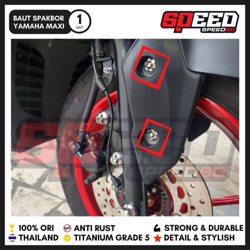 Jual Baut New Tech Spakbor Nmax Aerox Lexi Xmax Baut Titanium Grade 5 ...