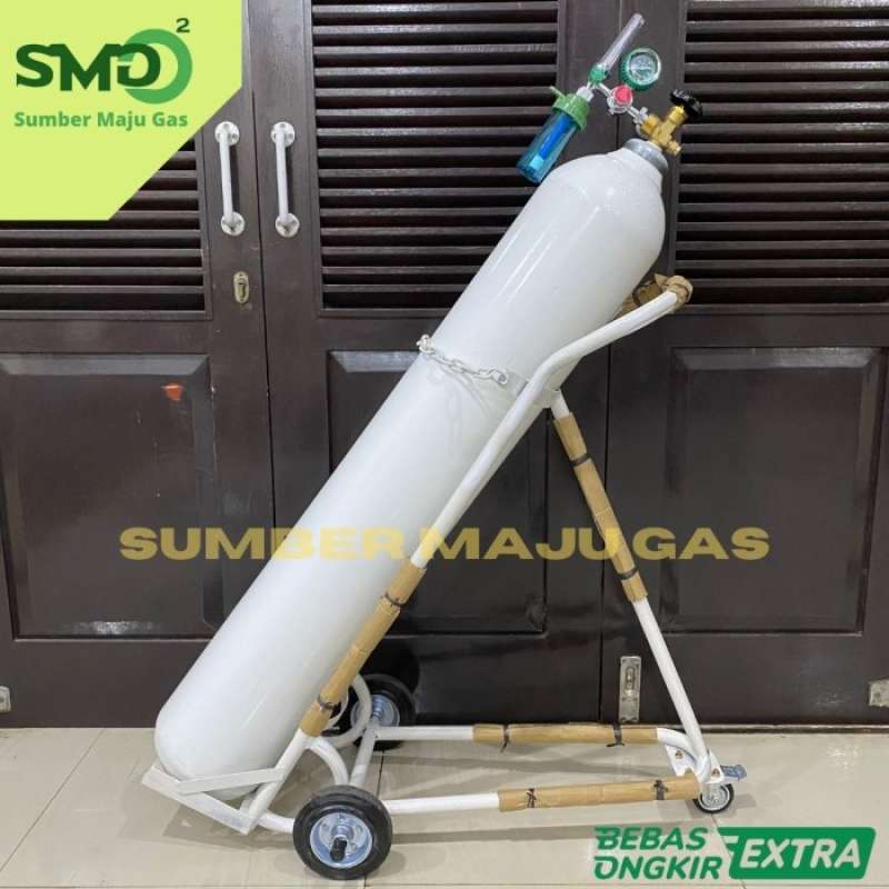 Promo Tabung Oksigen 6m3 Besar Lengkap Siap Pakai (+regulator+troli+isi) Diskon 33% Di Seller ...