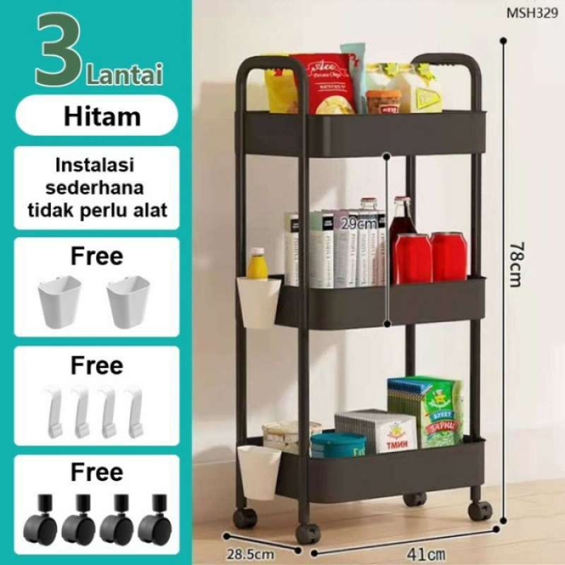 Promo Rak Susun Besi Rak Dorong Rak Dapur Rak Hias Rak Buku Rak Bunga ...