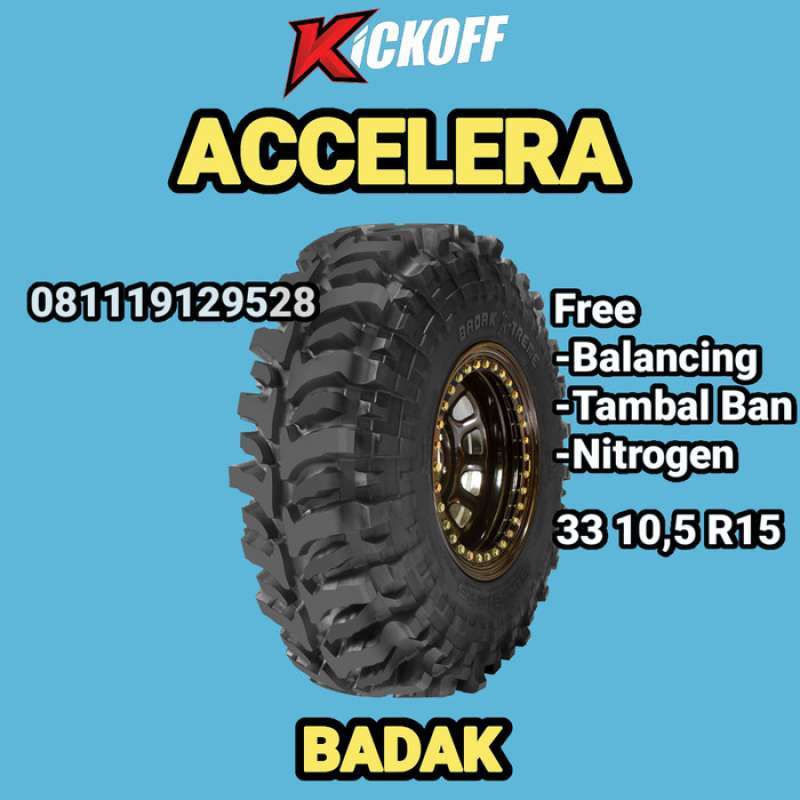 Promo Ban Mobil Accelera Badak X-treme 33 10,5 R15 - Toko Ban Tangerang ...