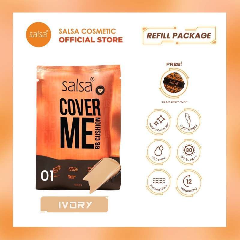 Promo Murah - Salsa Cover Me Bb Cushion Refill - Semi Matte With Red ...