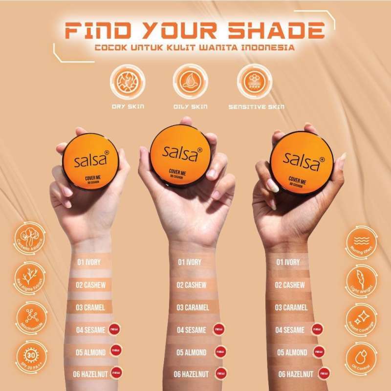 Promo Murah - Salsa Cover Me Bb Cushion Refill - Semi Matte With Red ...