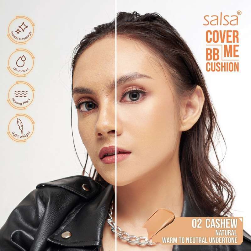 Promo Murah - Salsa Cover Me Bb Cushion Refill - Semi Matte With Red Algae Niacinamide ...