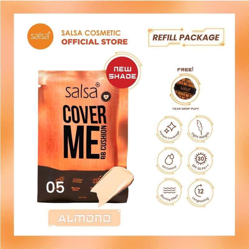 Promo Murah - Salsa Cover Me Bb Cushion Refill - Semi Matte With Red ...