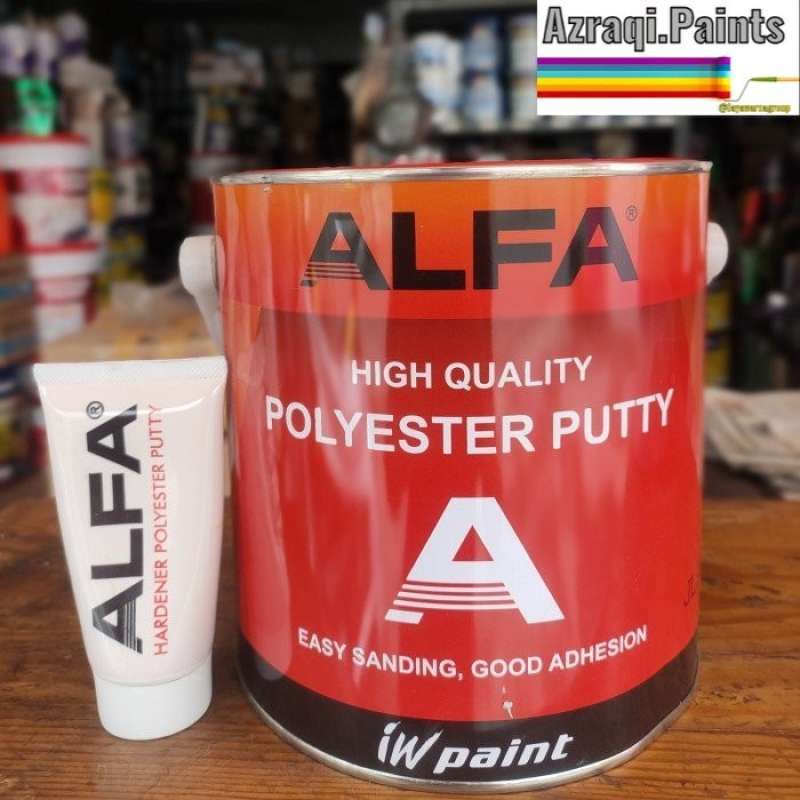 Promo Dempul Alfa Iw Paint Polyester Putty Galon ( 3 Kg ) + Hardenner ...