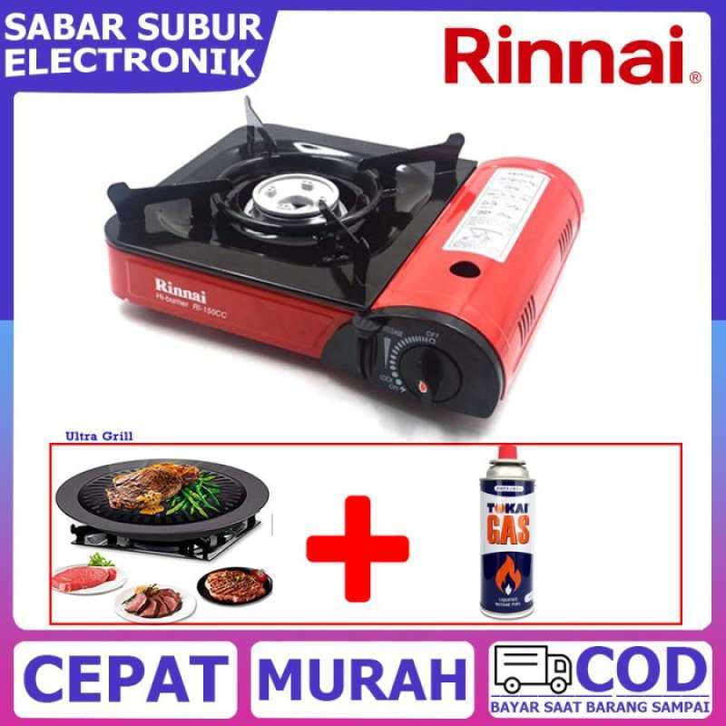 Promo Paket Barbeque/bbq Set Kompor Portable Rinnai 150cc + Panggangan ...