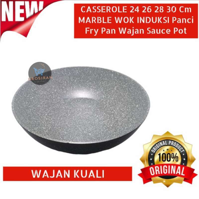 Promo Cypruz Wok Pan Marble Coating Induction Kuali Marbel Induksi ...