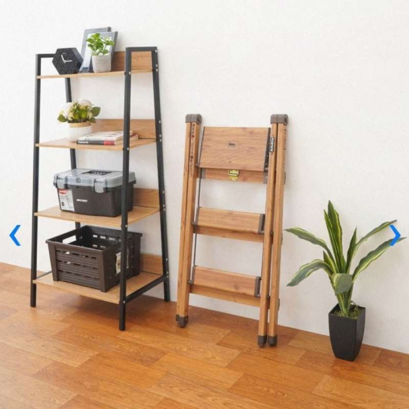 Promo Tangga Lipat Aluminium 3 Step Motif Kayu Fix Step Ladder 3 Step ...