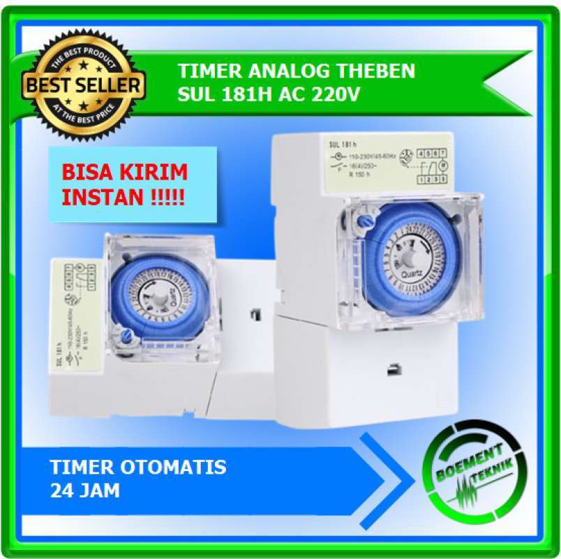 Promo Timer Analog Theben Sul 181 H Switch Panel Lampu Otomatis 24 Jam ...