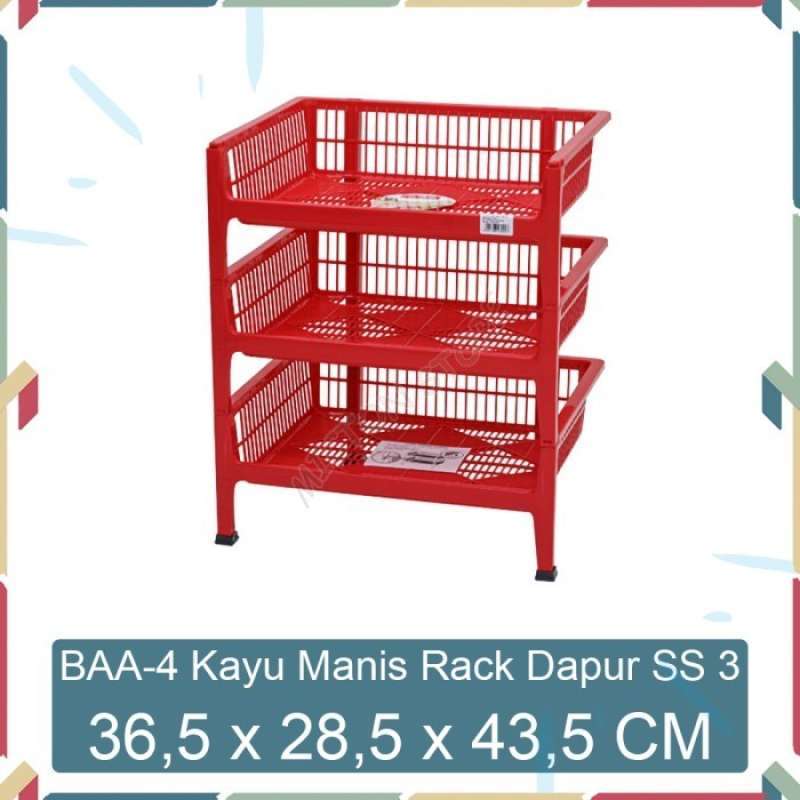 Promo Bigton Lion Star Basic Home Baa-4 Kayu Manis Rack Dapur Ss 3 Rak ...