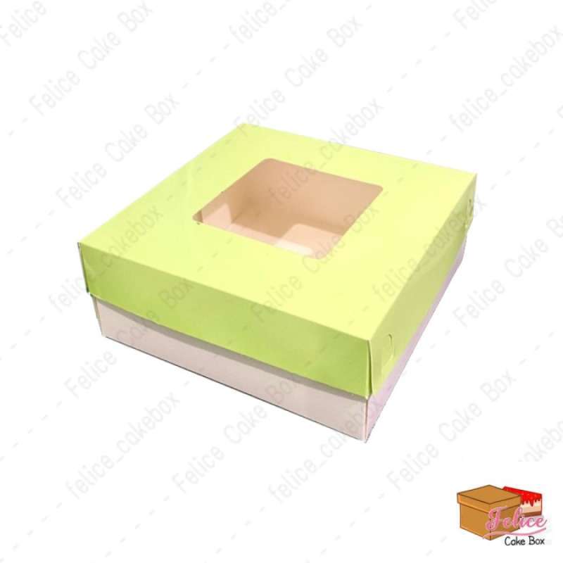 Promo Box Kue Ivory Jendela 22x22x8 Cm Isi 10 Pcs / Box Kue Lapis ...