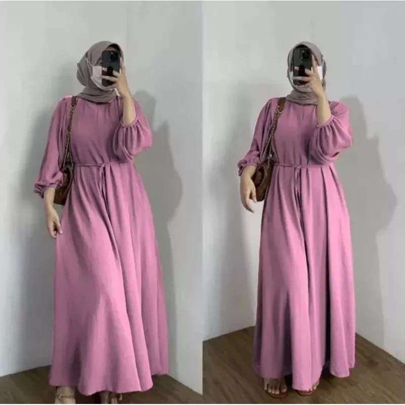 Promo Ukuran S M L Xl Xxl Danira Dress Crincle Airflow Gamis Terbaru - Xl Dusty Diskon 2% Di ...