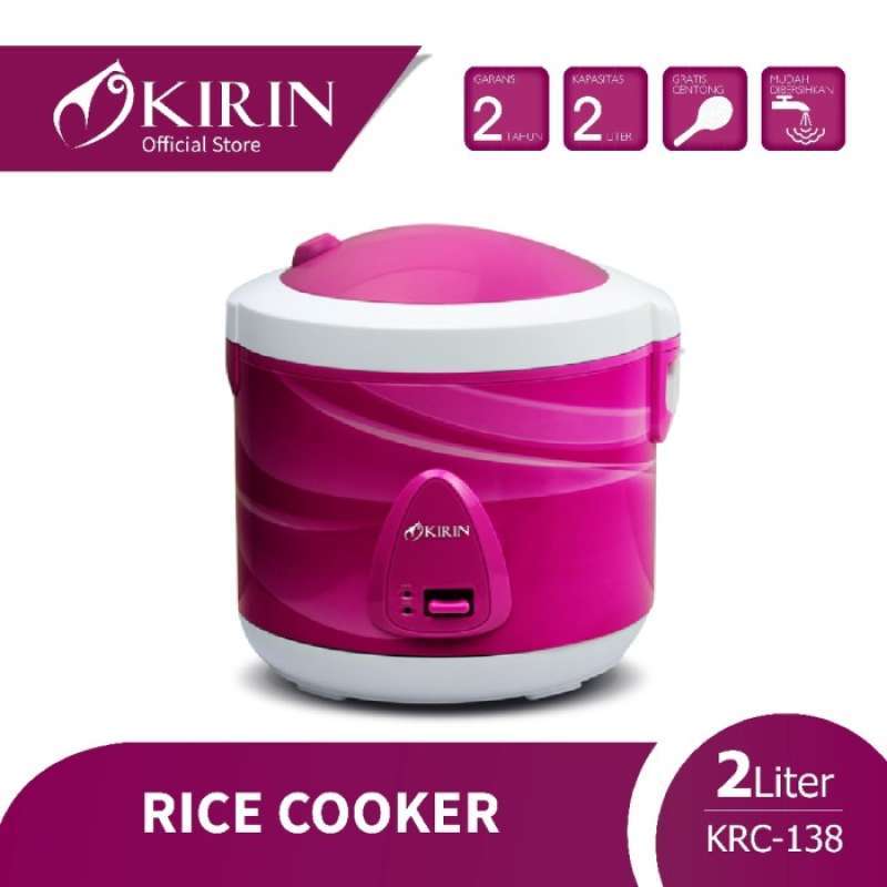 Promo Promo Kirin Rice Cooker 2 Liter Krc-138 New - Magenta Diskon 27% ...