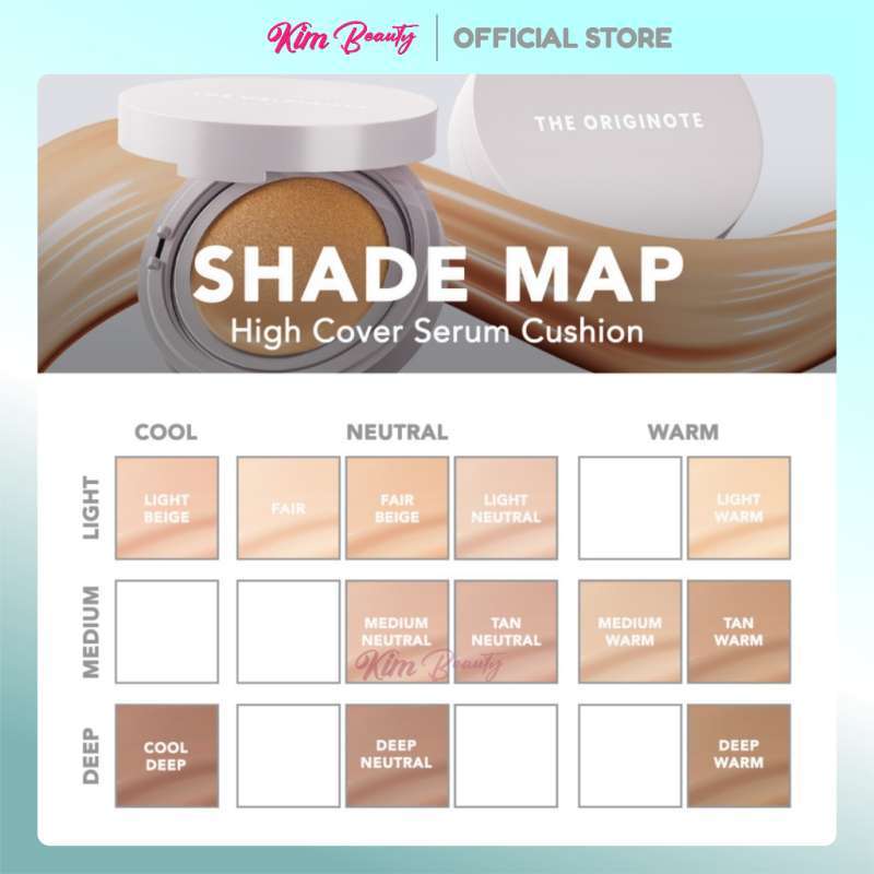Jual The Originote High Cover Serum Cushion 12 Shade - Deep Warm Di ...