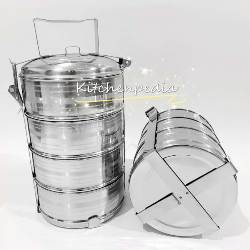 Jual Rantang Stainless Steel 16 Cm Susun 3 Food Carrier Tempat Makanan ...